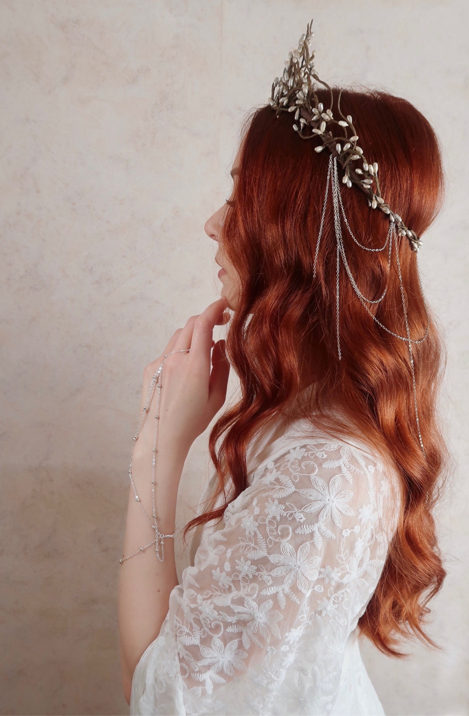 Arwen Bridal Vine Crown Elven Circlet Silver Branch Crown - Etsy