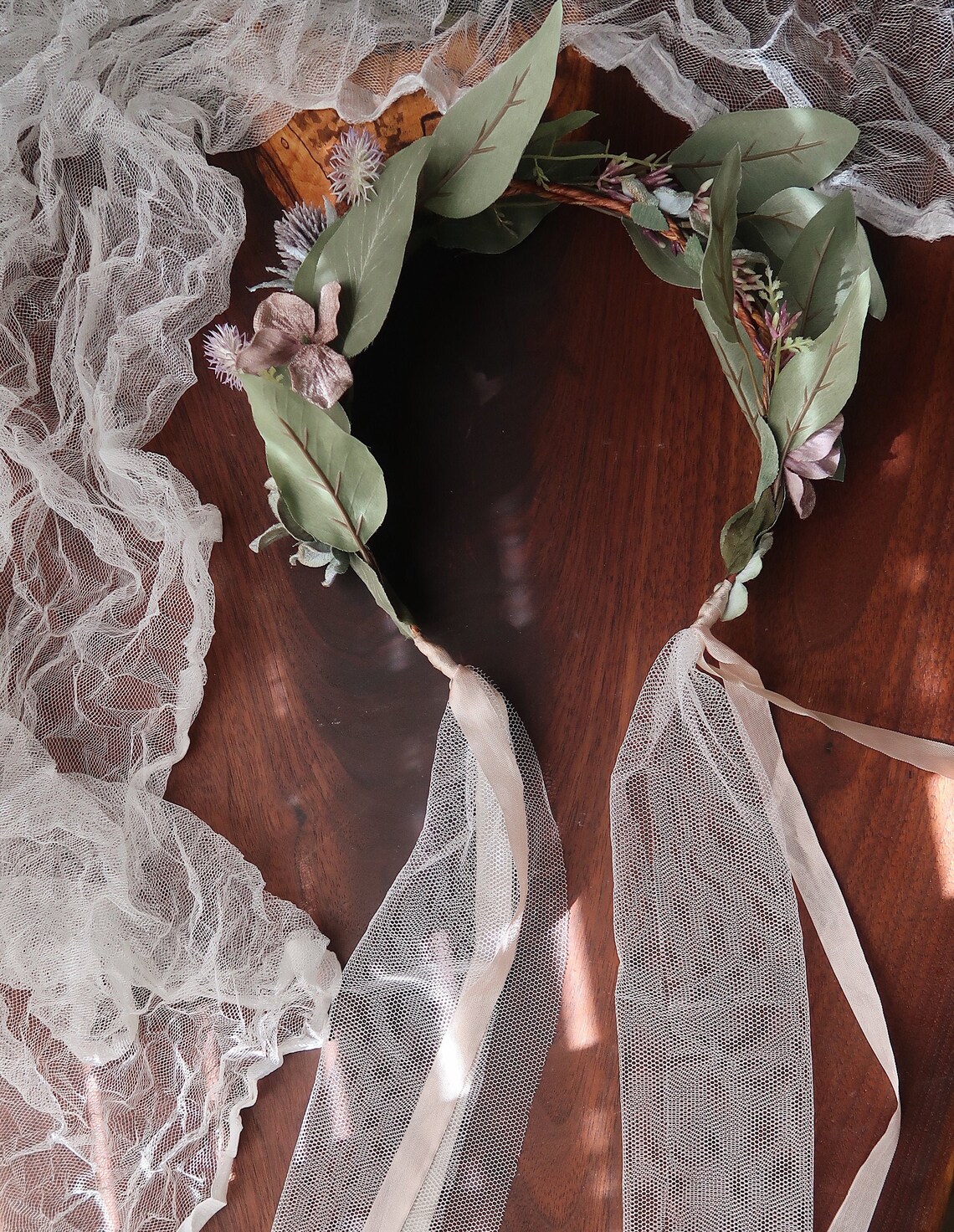 Rhiannon Thistle Crown Floral Hair Wreath Laurel - Etsy