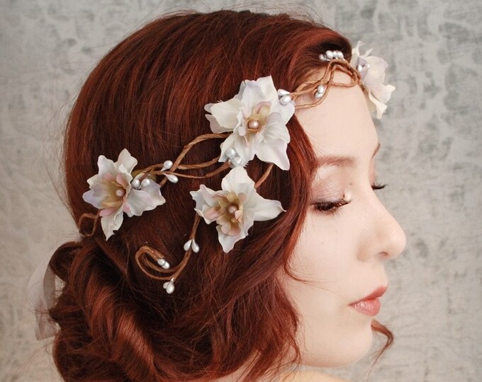 Smoke and Mirrors a Floral Flapper Crown Last One - Etsy