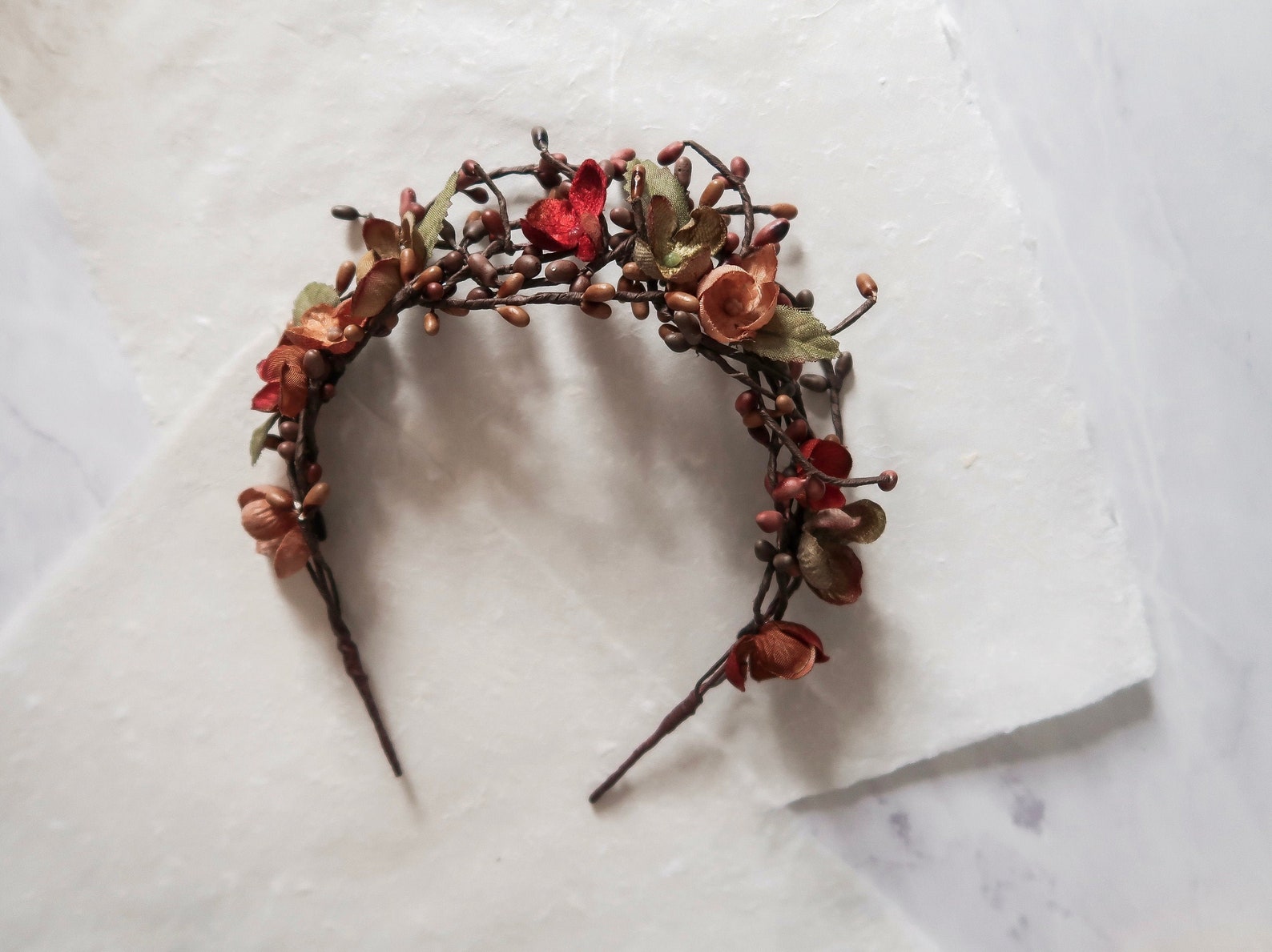 Rustic Fall Twig Crown, Woodland Branch Headband, Boho Hair Crown ...