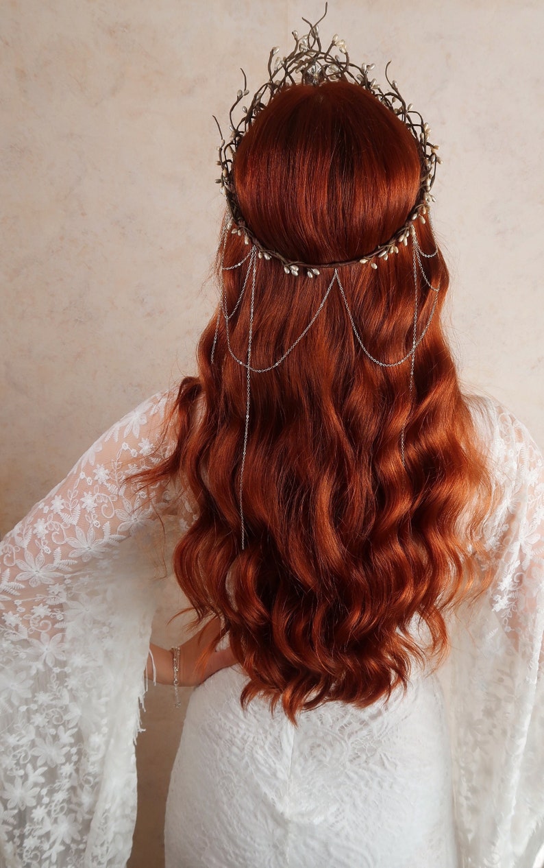 Arwen Bridal Vine Crown Elven Circlet Silver Branch Crown - Etsy