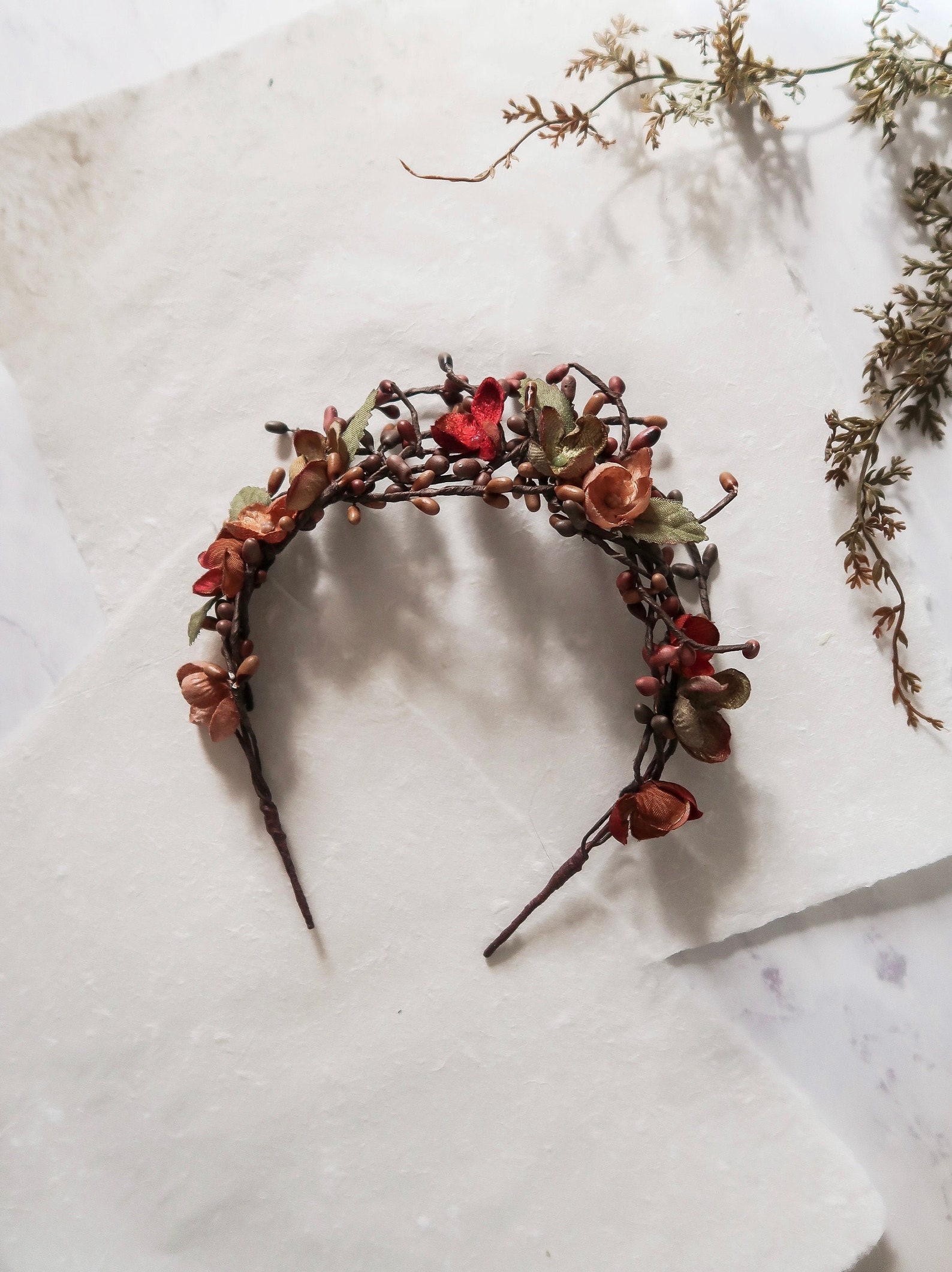 Rustic Fall Twig Crown, Woodland Branch Headband, Boho Hair Crown ...