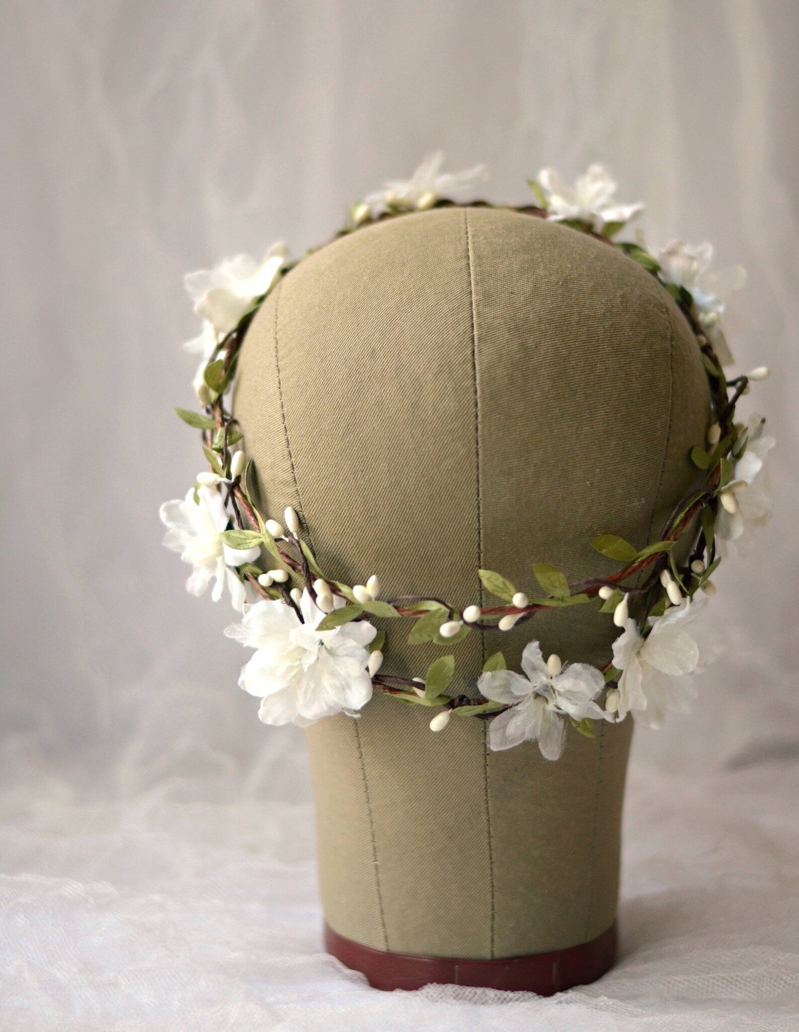 Boho Wedding Crown Bridal Floral Crown Ivory Flower Circlet | Etsy