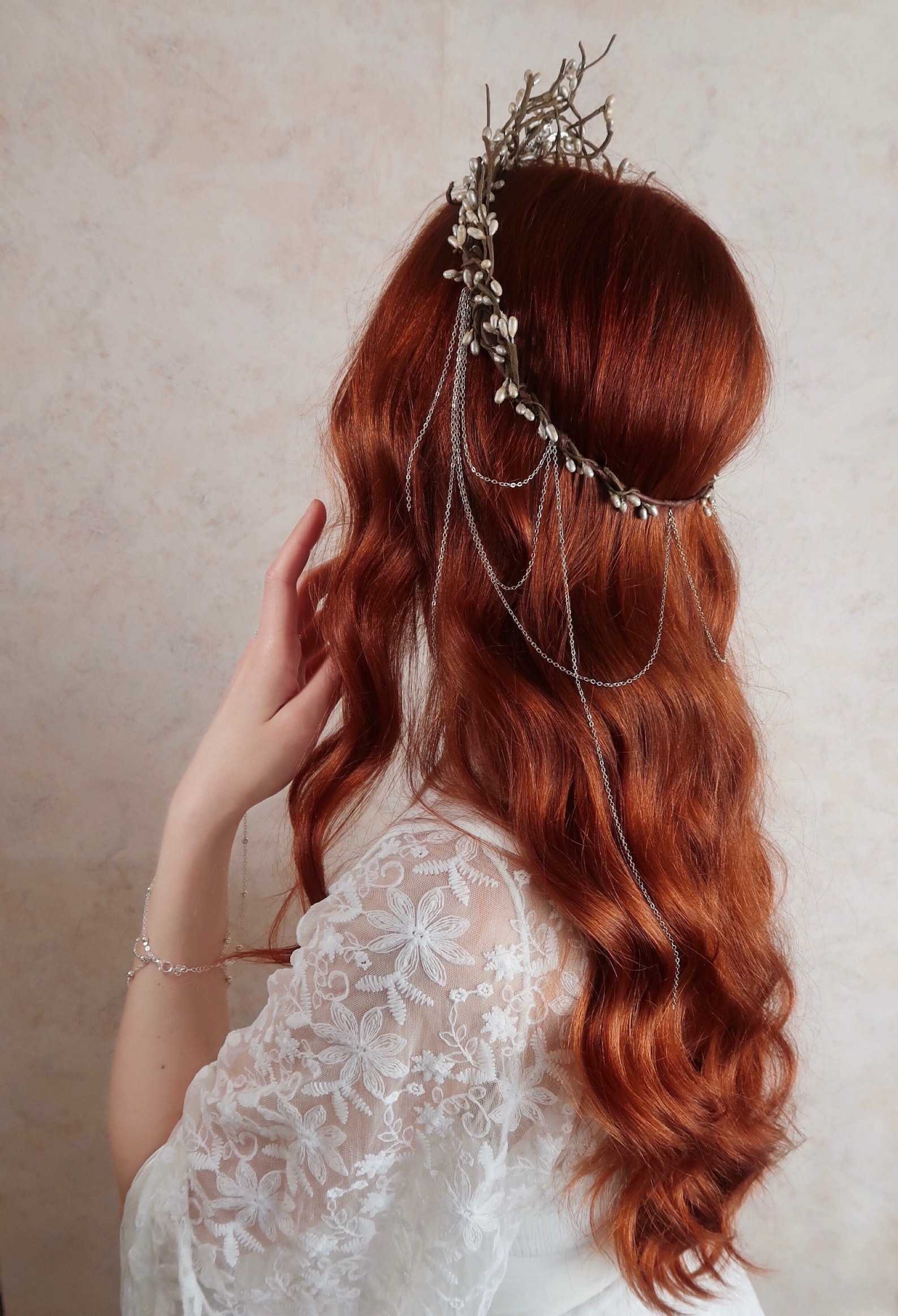 Arwen Bridal Vine Crown Elven Circlet Silver Branch Crown - Etsy