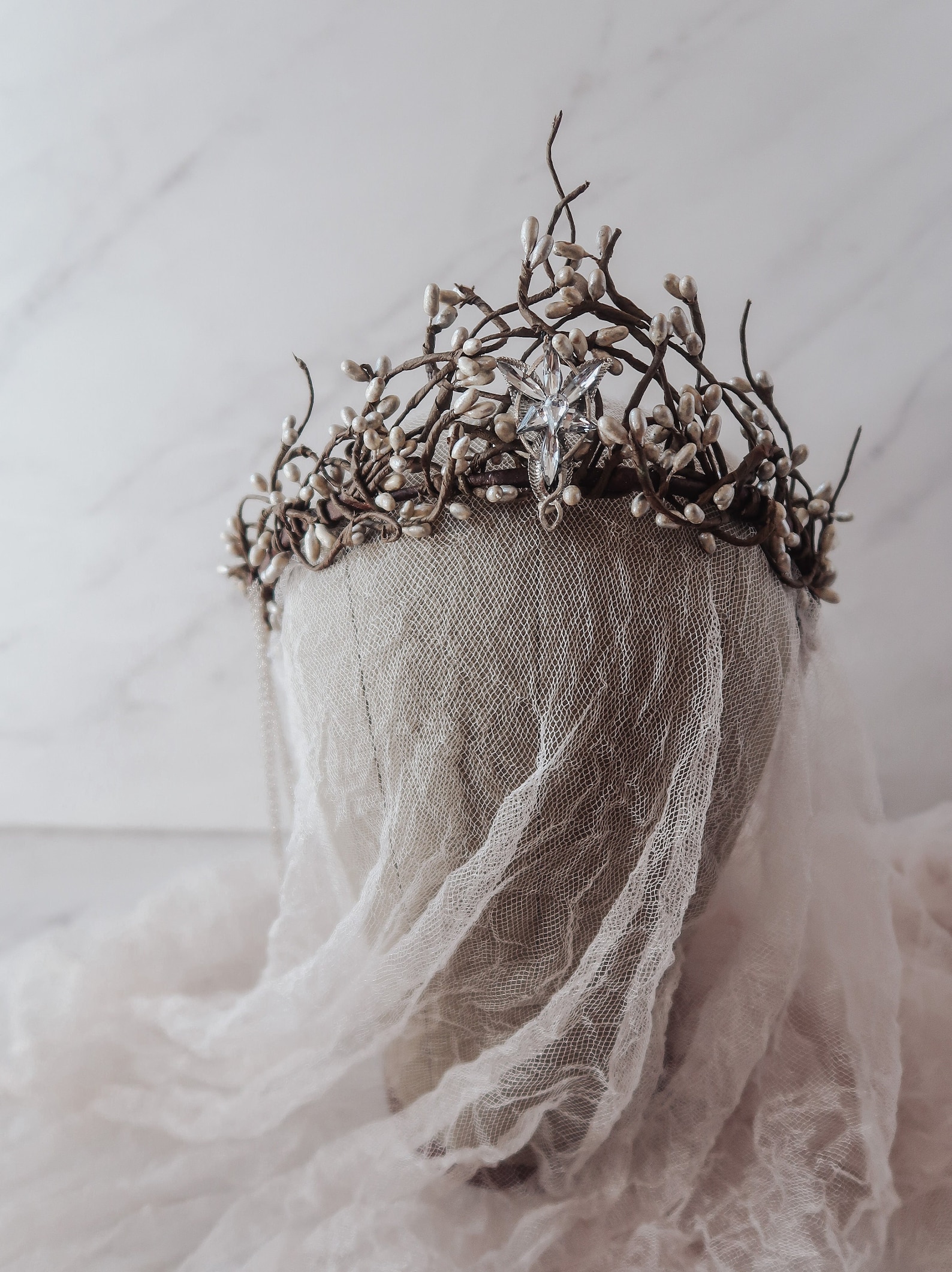 Arwen Bridal Vine Crown Elven Circlet Silver Branch Crown - Etsy