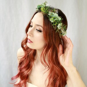 Fern and Moss Crown, Beach Wedding Headpiece, Mermaid Flower Crown ...