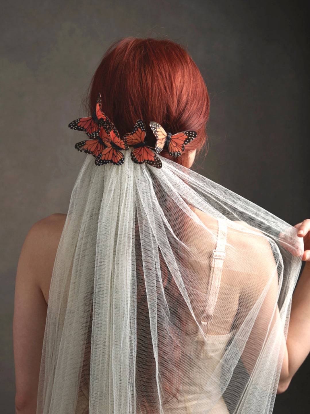 Butterfly Headpiece, Wedding Veil, Bridal Veil, Butterfly Comb, Wedding ...