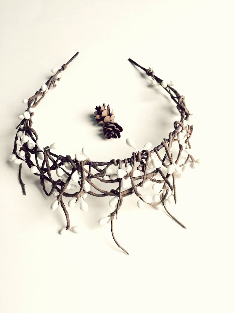 Twig Crown, Rustic Headpiece, Berry Headband, Woodland Crown, Bridal ...