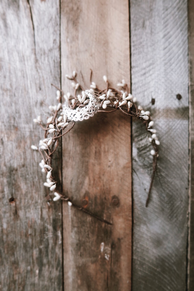 Moon crown crescent moon tiara goddess headpiece branch | Etsy