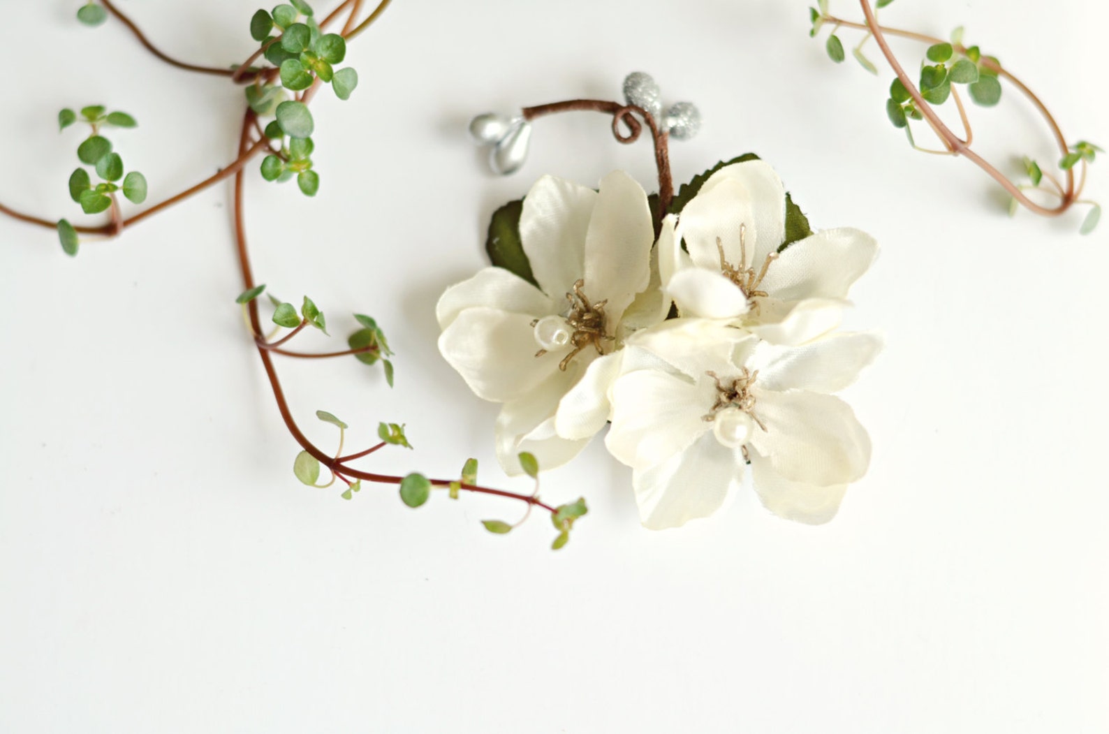 Ivory Flower Clip Wedding Hair Clip Bridal Headpiece Ivory - Etsy