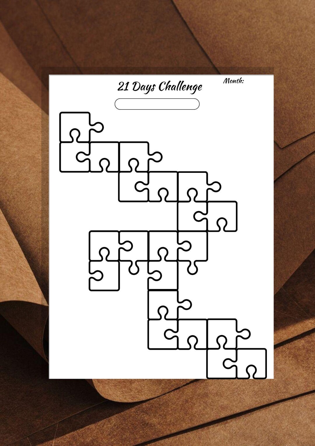 21 Days Challenge Tracker - Etsy