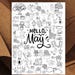 Hello Pages - 12 Month Themed Coloring Pack - Etsy