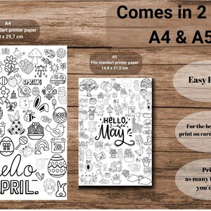 Hello Pages 12 Month Themed Coloring Pack - Etsy