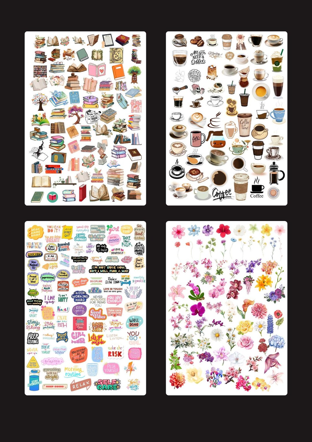 Printable Sticker Bundle | Digital Sticker Sets | Planner - Journal ...