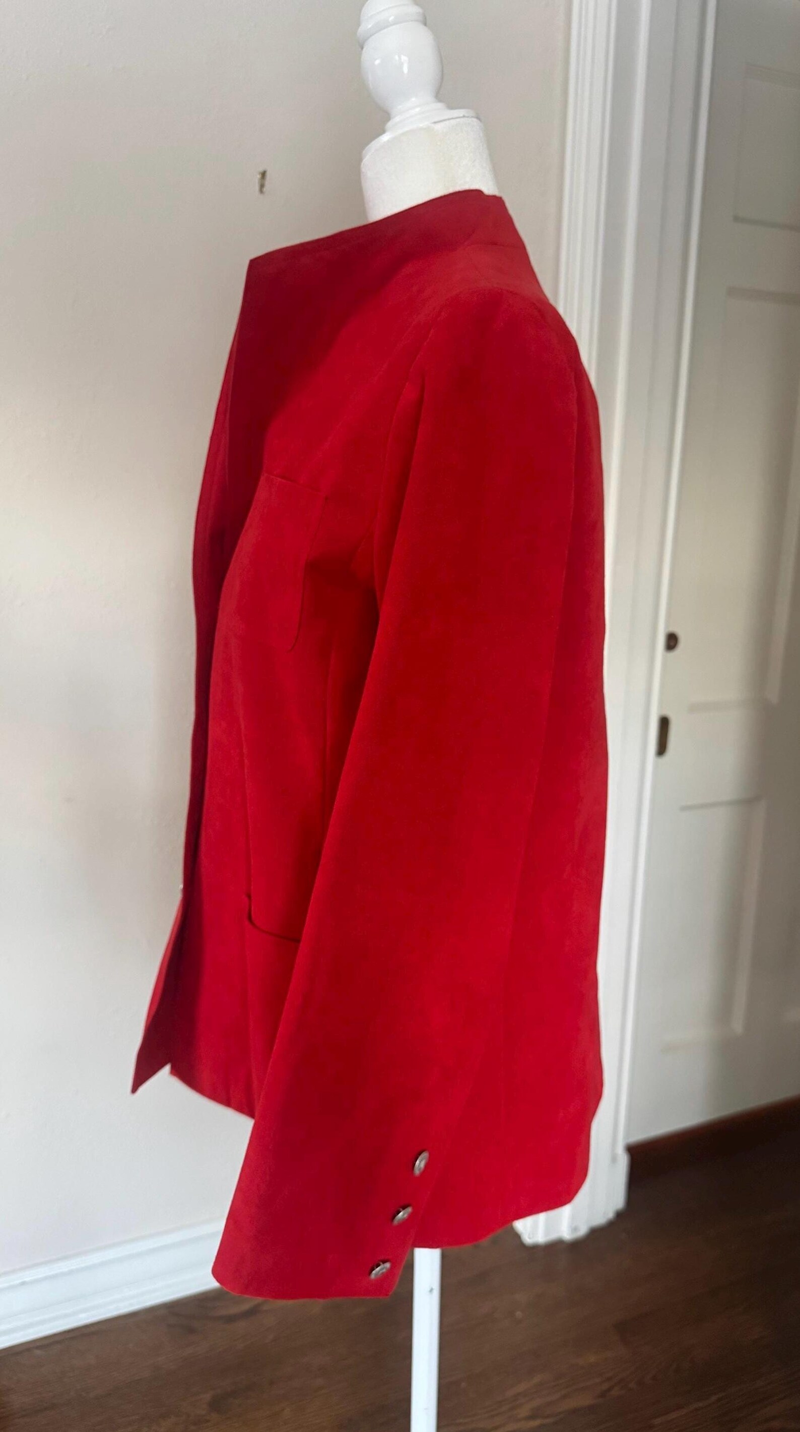 Vintage Abe Schrader Red Ultra Suede Jacket 1970s - Etsy