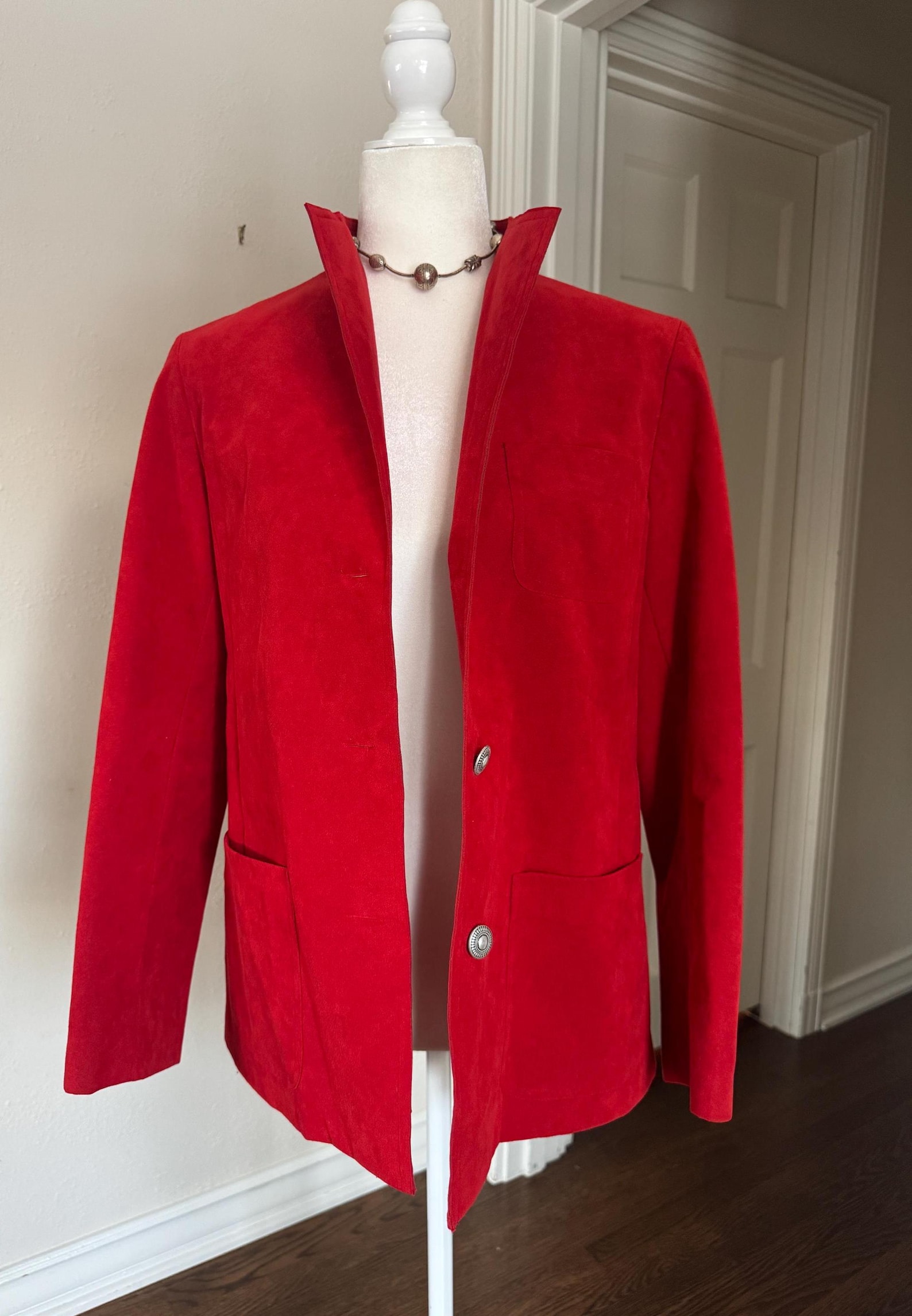 Vintage Abe Schrader Red Ultra Suede Jacket 1970s - Etsy