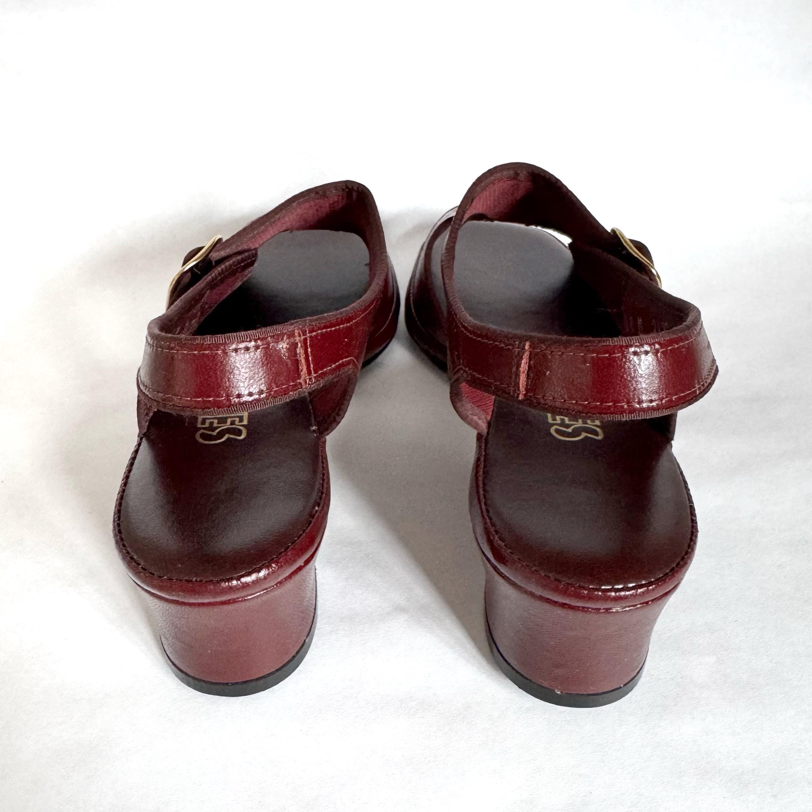 Vintage Cobbies Open Toe Sling Back Heels Sandals 1970s 8 - Etsy