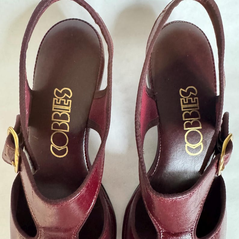 Vintage Cobbies Open Toe Sling Back Heels Sandals 1970s 8 - Etsy