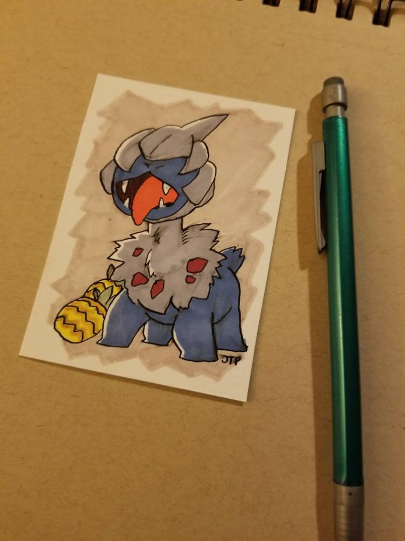 Deino Pokemon ATC Watercolor Art Original Art Marker - Etsy
