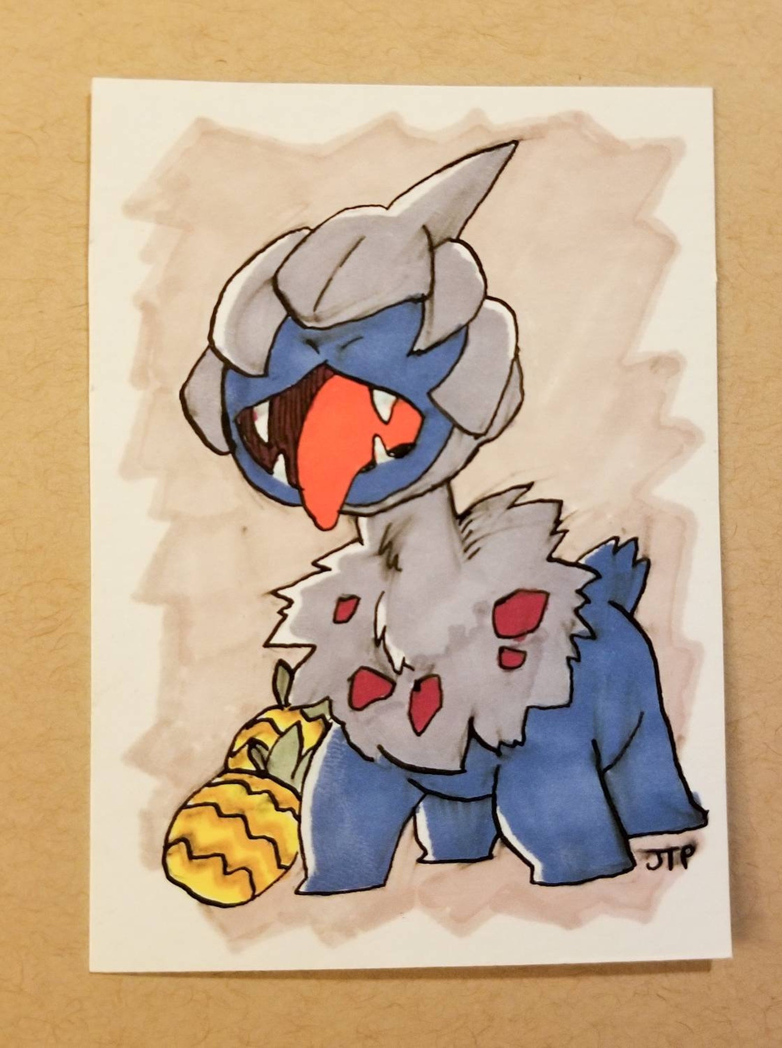 Deino Pokemon ATC Watercolor Art Original Art Marker - Etsy