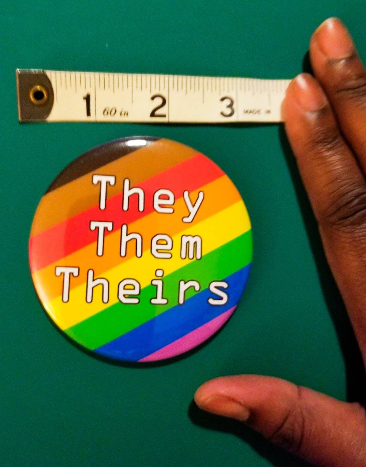 Inclusive Pride Flag Pronoun Badges: Pronoun Pins Pride - Etsy