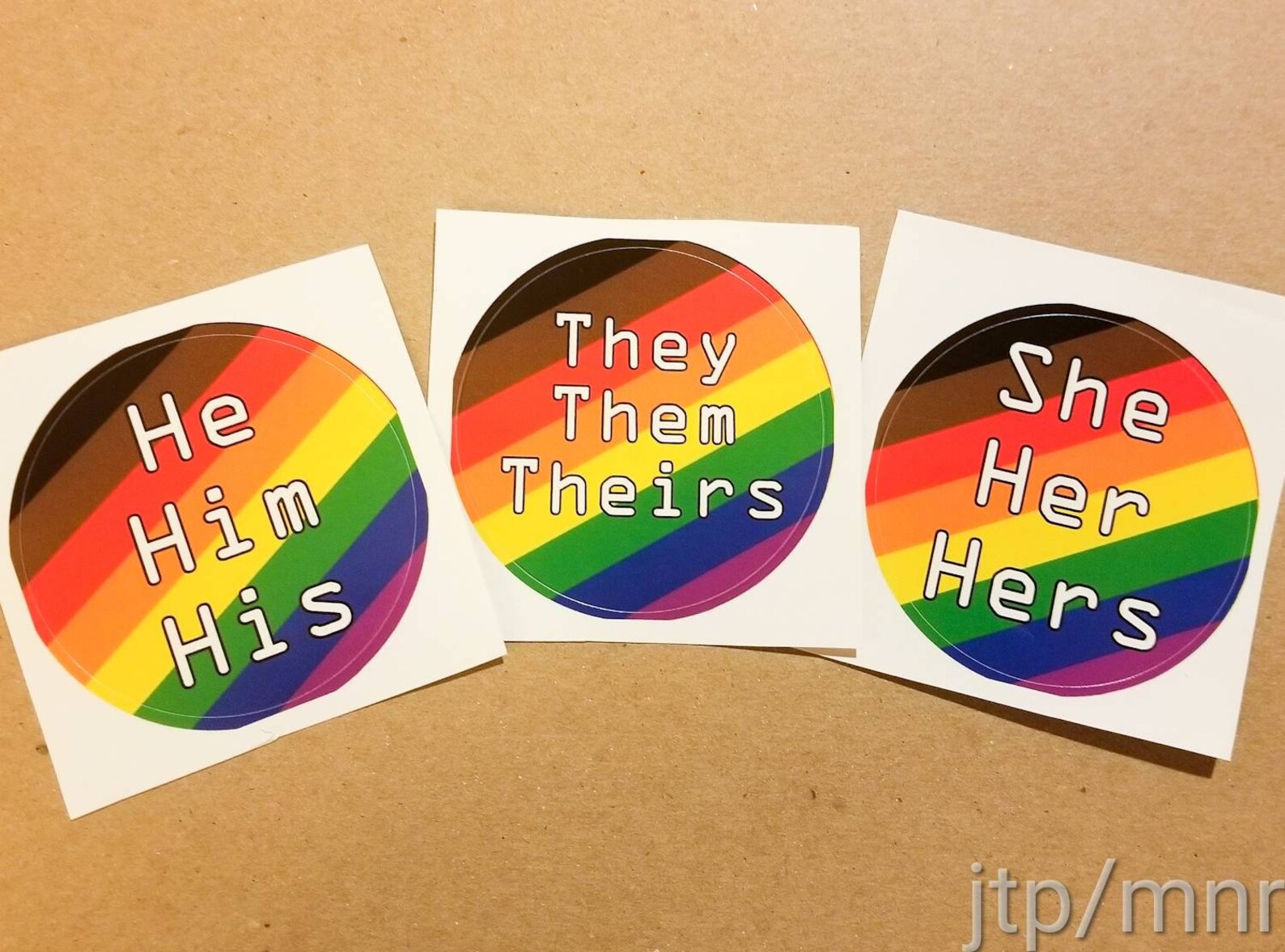 Pride Flag Pronoun Sticker: Pronoun Sticker Pride Month - Etsy