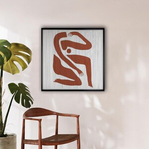 Framed Boho Macrame Wall Art, Human Figures Fiber Art, Abstract Human ...