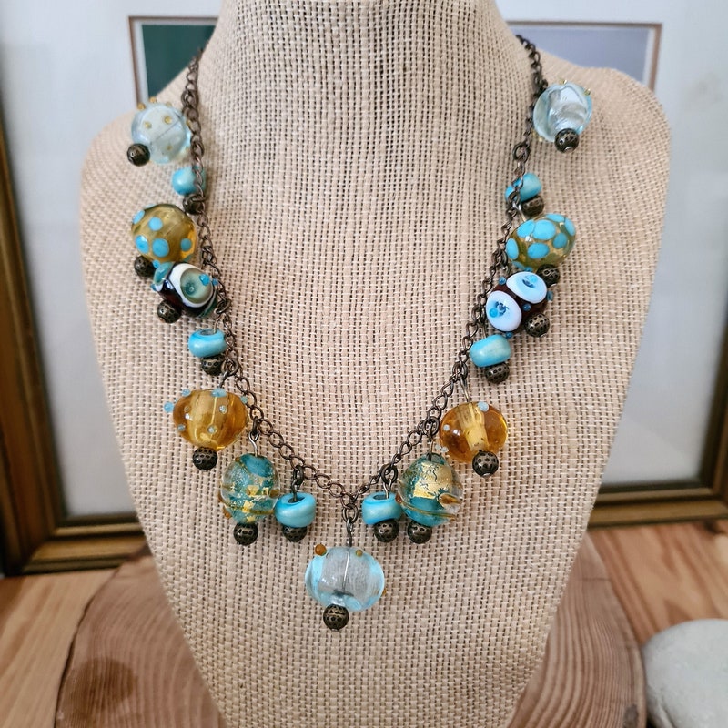 Lampwork Bead Necklace - Etsy