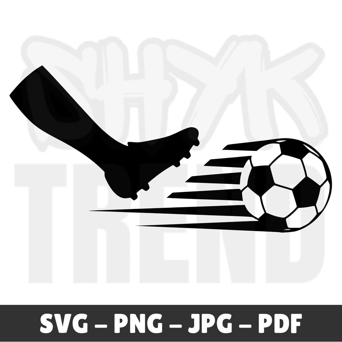 Soccer Kick SVG, Football Player Silhouette, Kicking Ball Clipart ...