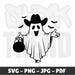 Cowboy Ghost SVG, Halloween Line Art, Funny Spooky Ghost With Cowboy ...