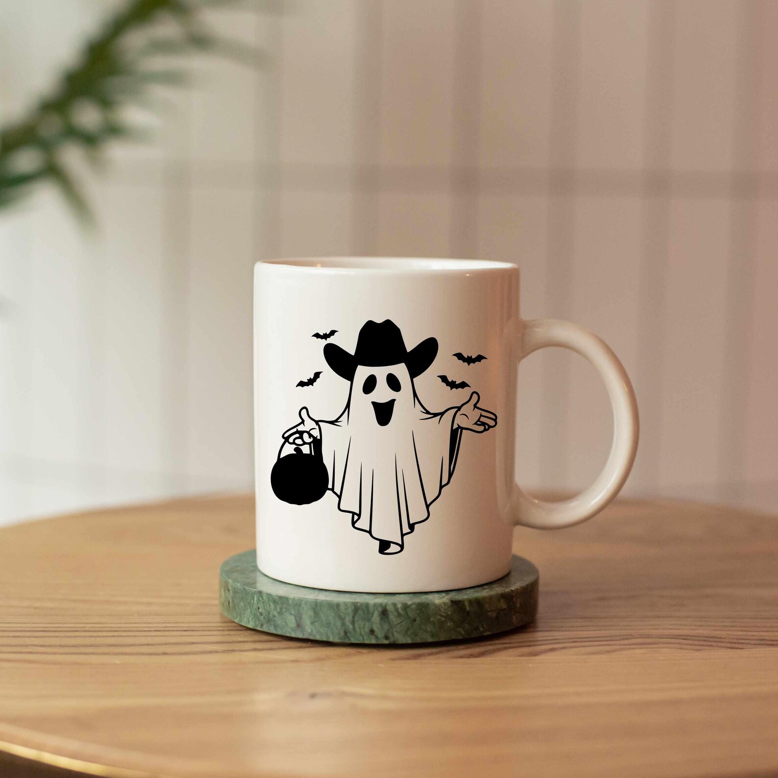 Cowboy Ghost SVG, Halloween Line Art, Funny Spooky Ghost With Cowboy ...