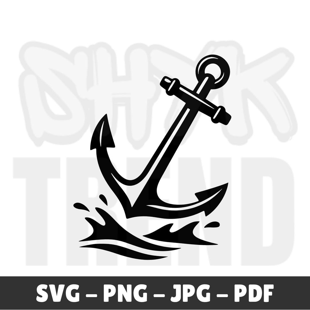 Anchor Svg | Ocean Sailer | Marine Adventure Vector Design (digital ...