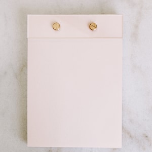 Custom Calligraphy Monogram Acrylic Refillable Notepad in Blush Pink - Etsy