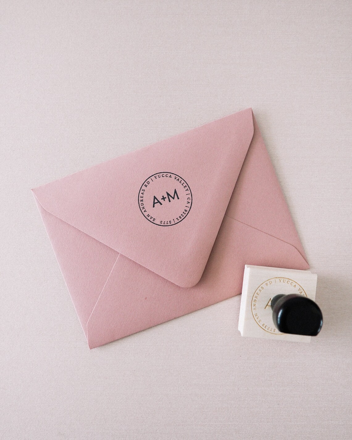 Custom Address Stamp Circle - Etsy