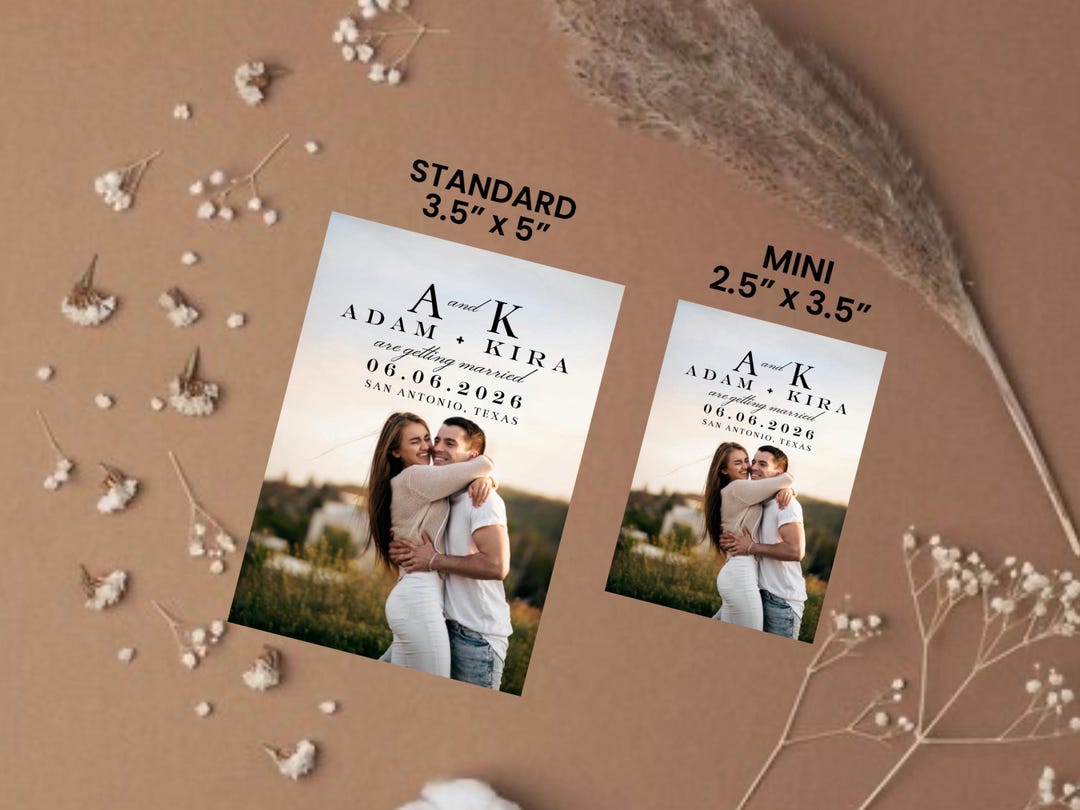 Save the Date MINI Magnetic Wedding Announcement - Etsy