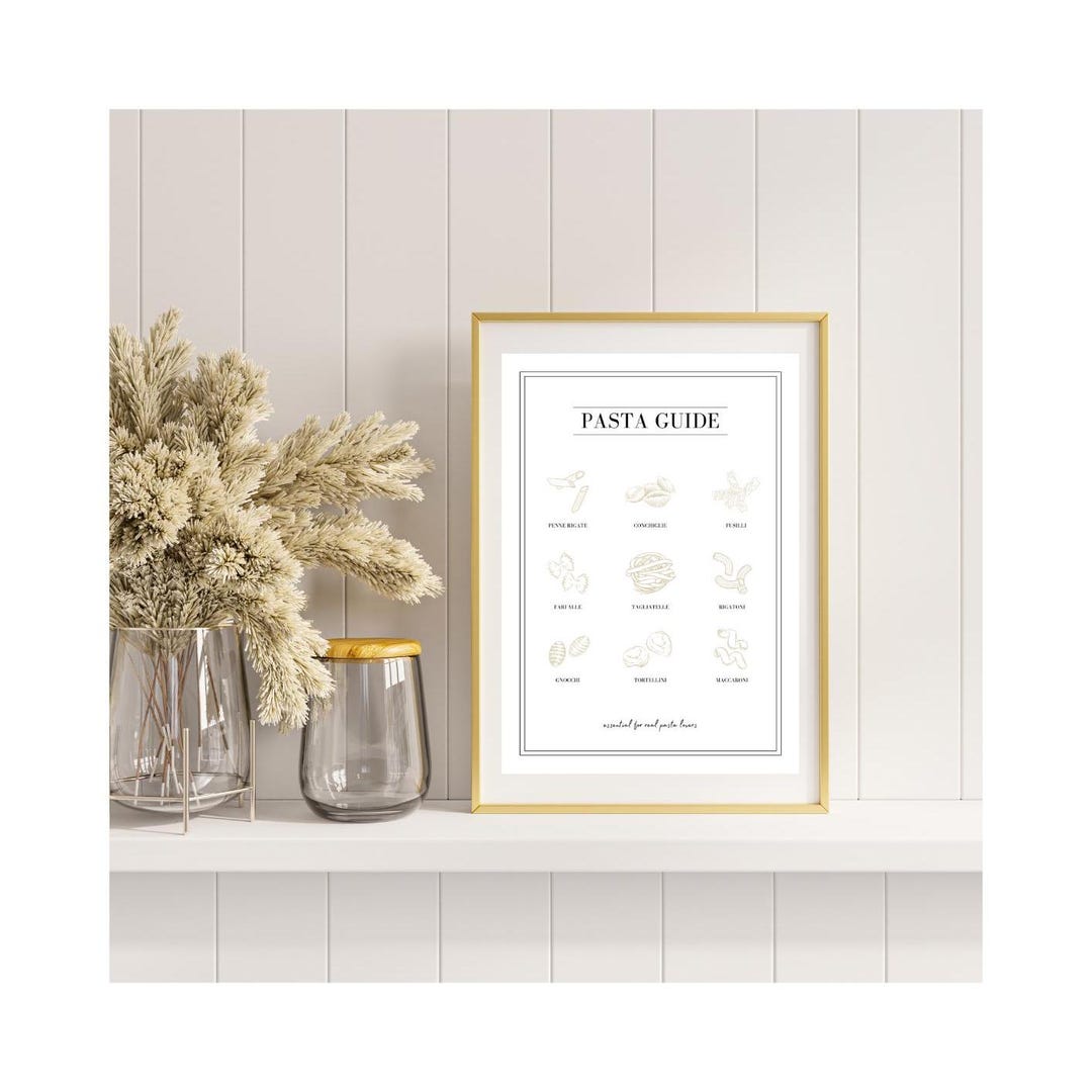Pasta Guide Poster | Pdf Download - Etsy