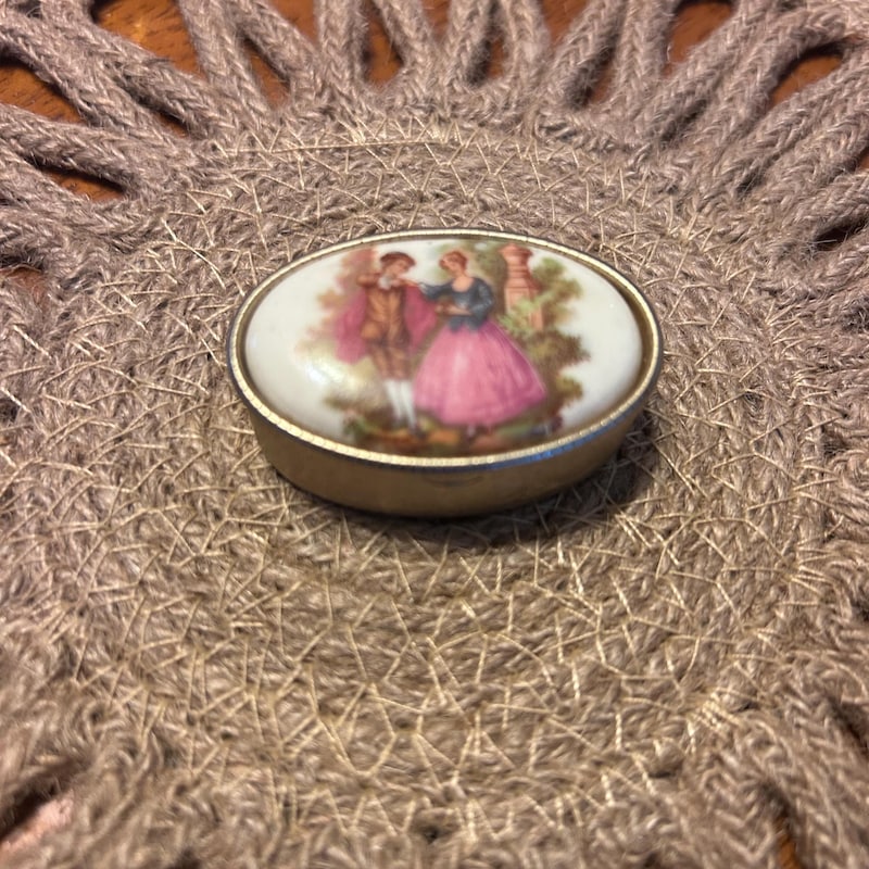 Vintage Limoge Pill Box - Etsy