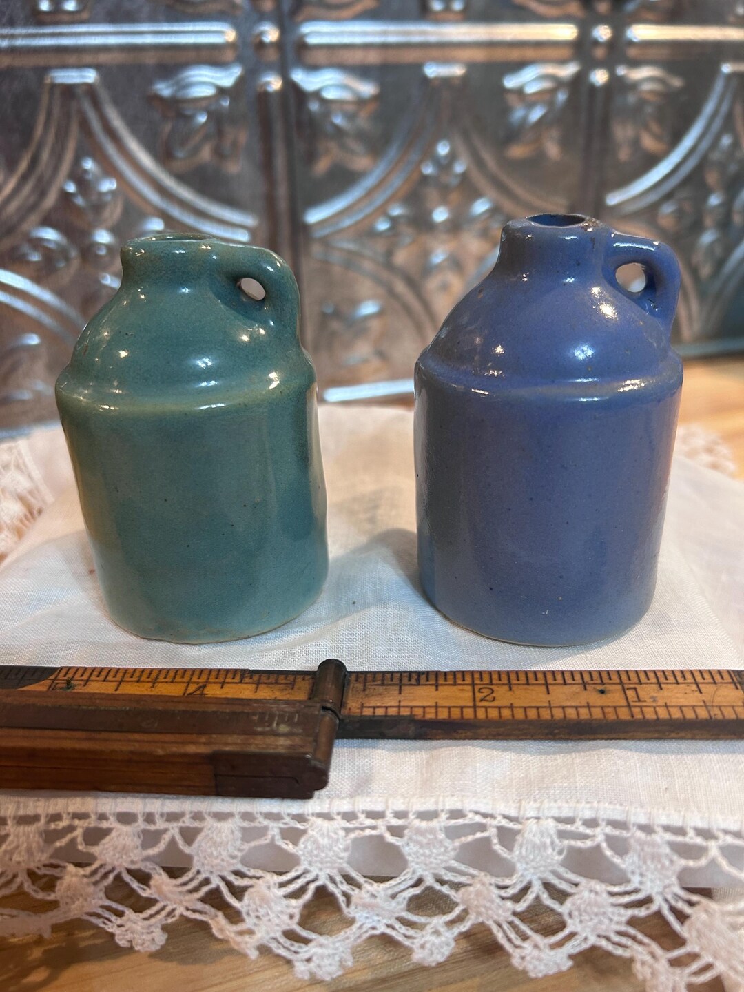 Vintage Mini Stoneware Jugs (pair) - Etsy