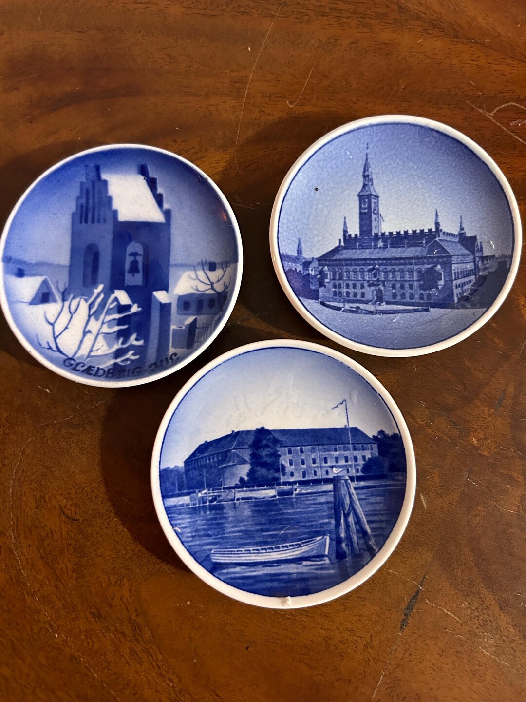3 Miniature Royal Copenhagen Denmark Decorative Plates - Etsy