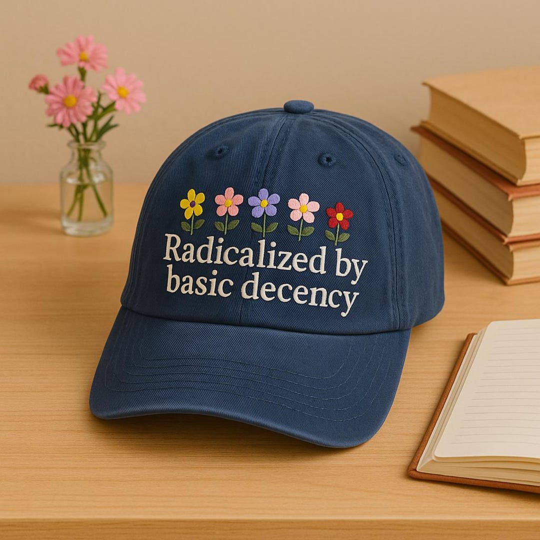 Radicalized by Basic Decency Vintage Cap, Social Justice Activist Hat ...