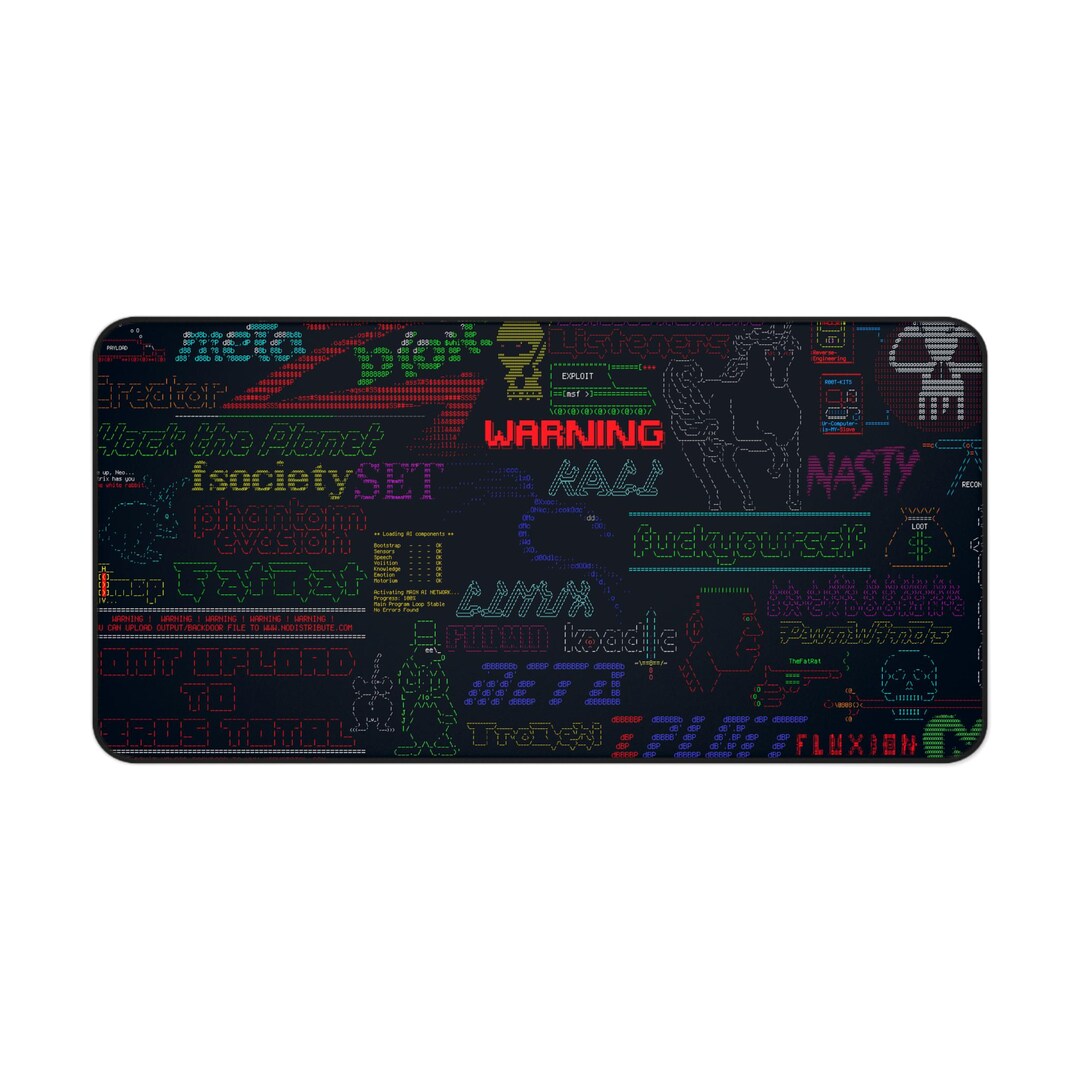 Hacker Desk Mat, Personalized Office Desk Pad, Custom Tech Workspace ...
