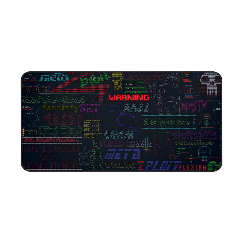 Hacker Desk Mat, Personalized Office Desk Pad, Custom Tech Workspace ...