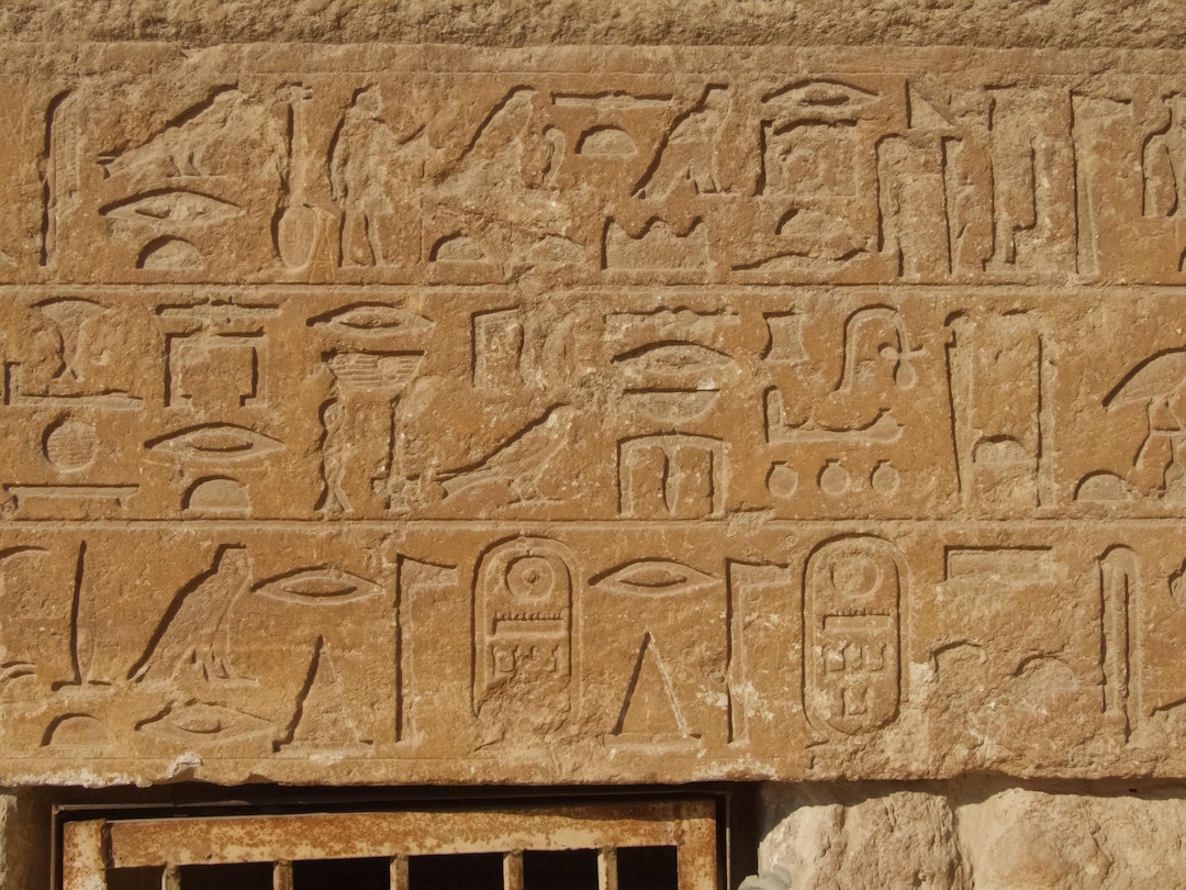 Egyptian Hieroglyphs at the Base of Khafre's Pyramid - Etsy