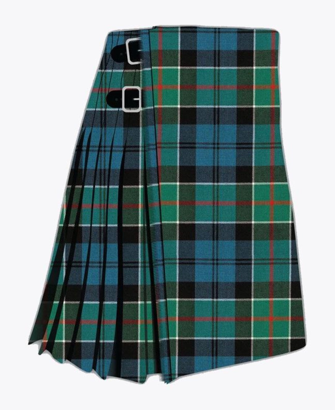 Handmade Scottish Colquhoun Ancient Tartan Kilt - Custom Size Men's ...