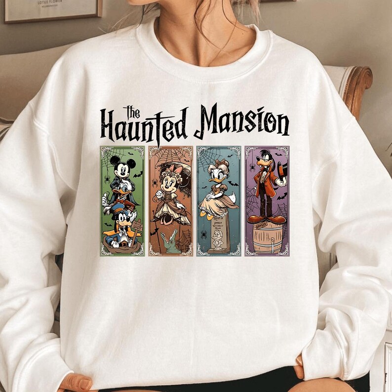Haunted Mansion Disney Halloween Png,mickey Minnie Donald Goofy Daisy ...
