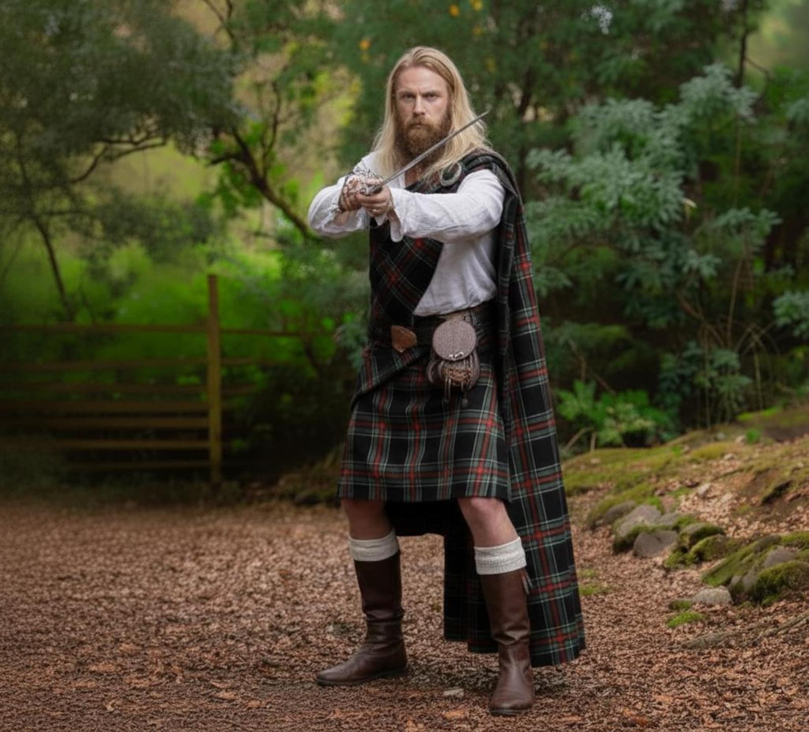 Scottish Great Kilt Traditional Highland Tartan Plaid for Men ...