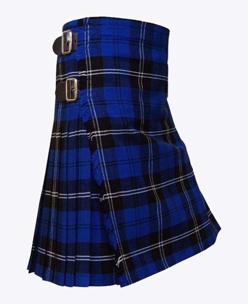 Traditional Handmade Ramsay Blue Tartan Custom Size Kilt 16oz Heavy ...