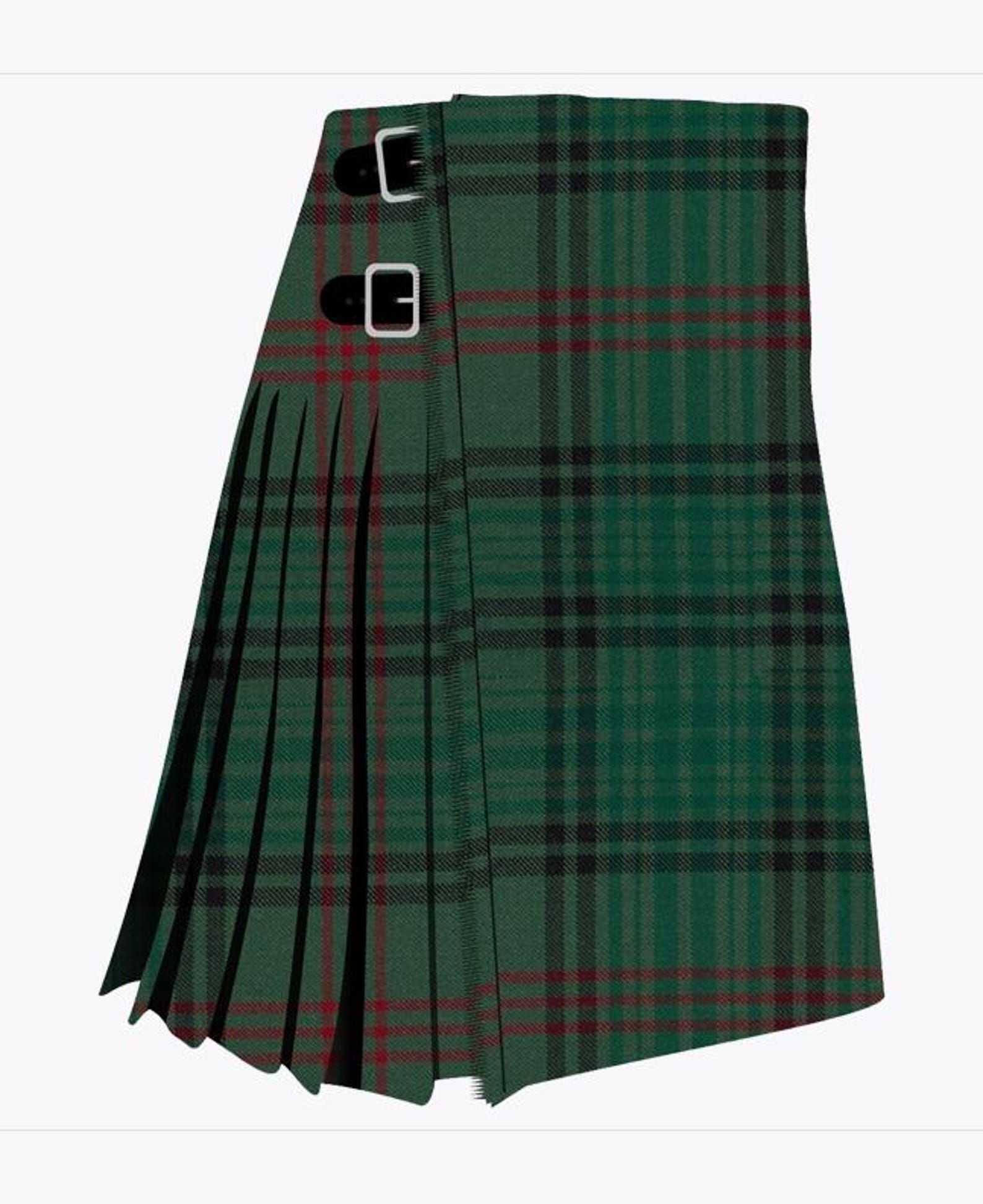 Handmade Scottish Ross Muted Hunting Tartan Kilt Custom Size Men's ...