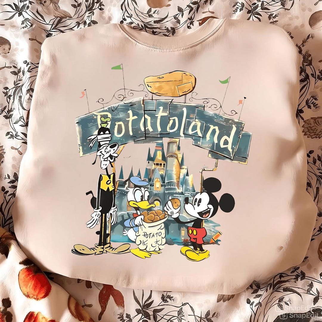 Disney Potatoland Png, Mickey Donald Goofy Funny Theme Park Tee, Mickey ...
