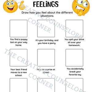 Draw Your Emotions: Emotional Awareness Activity Worksheet~pdf~sped ...